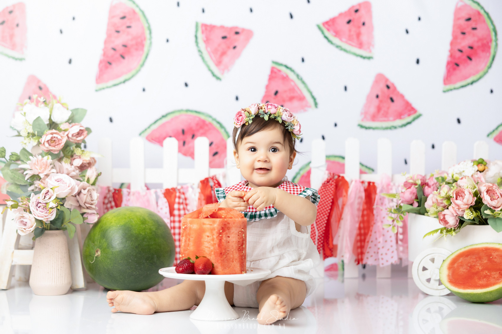 Watermelon baby photoshoot Sydney | Camila | Blossom Brook